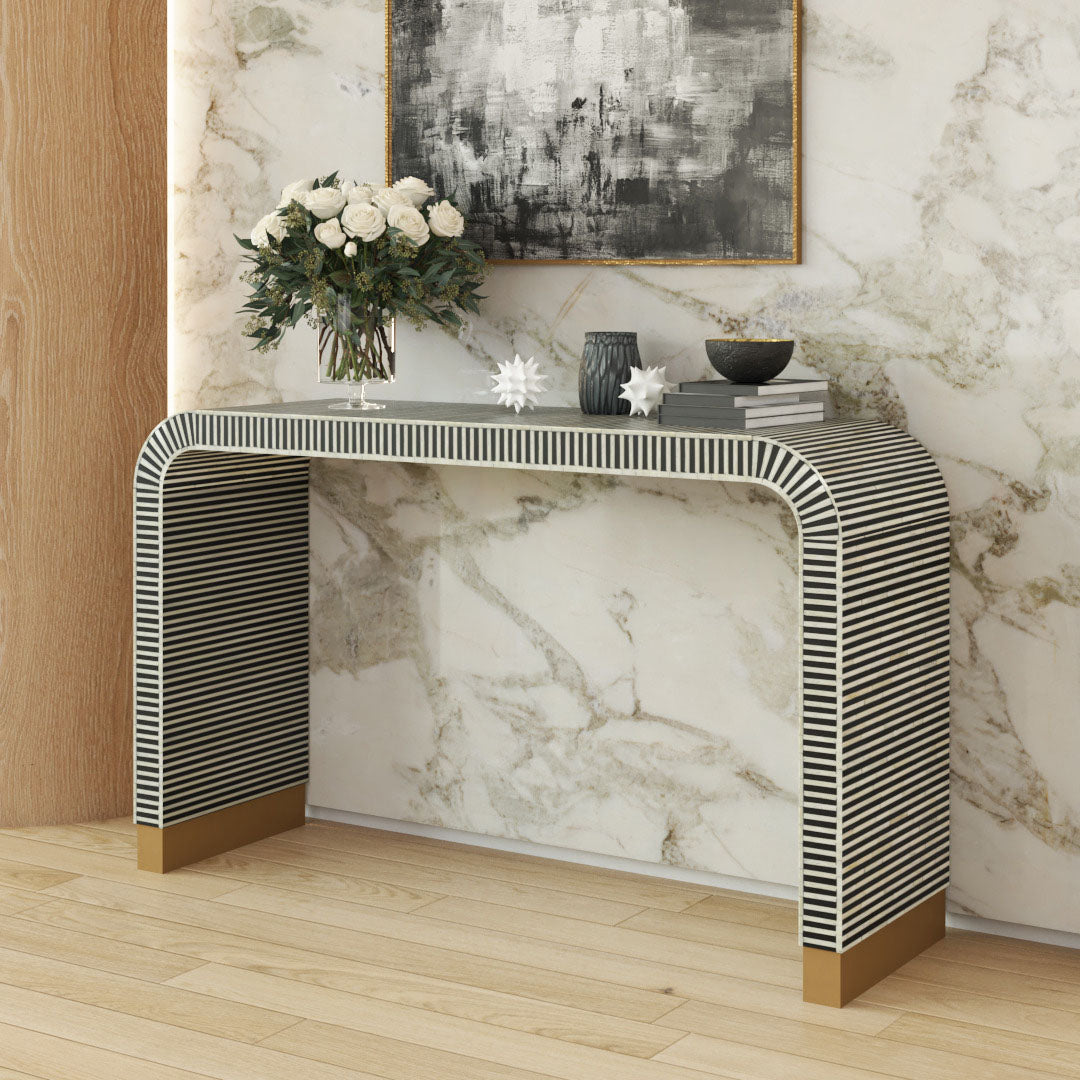 Dubai's Finest Bone Inlay Console Table - Saphed Console