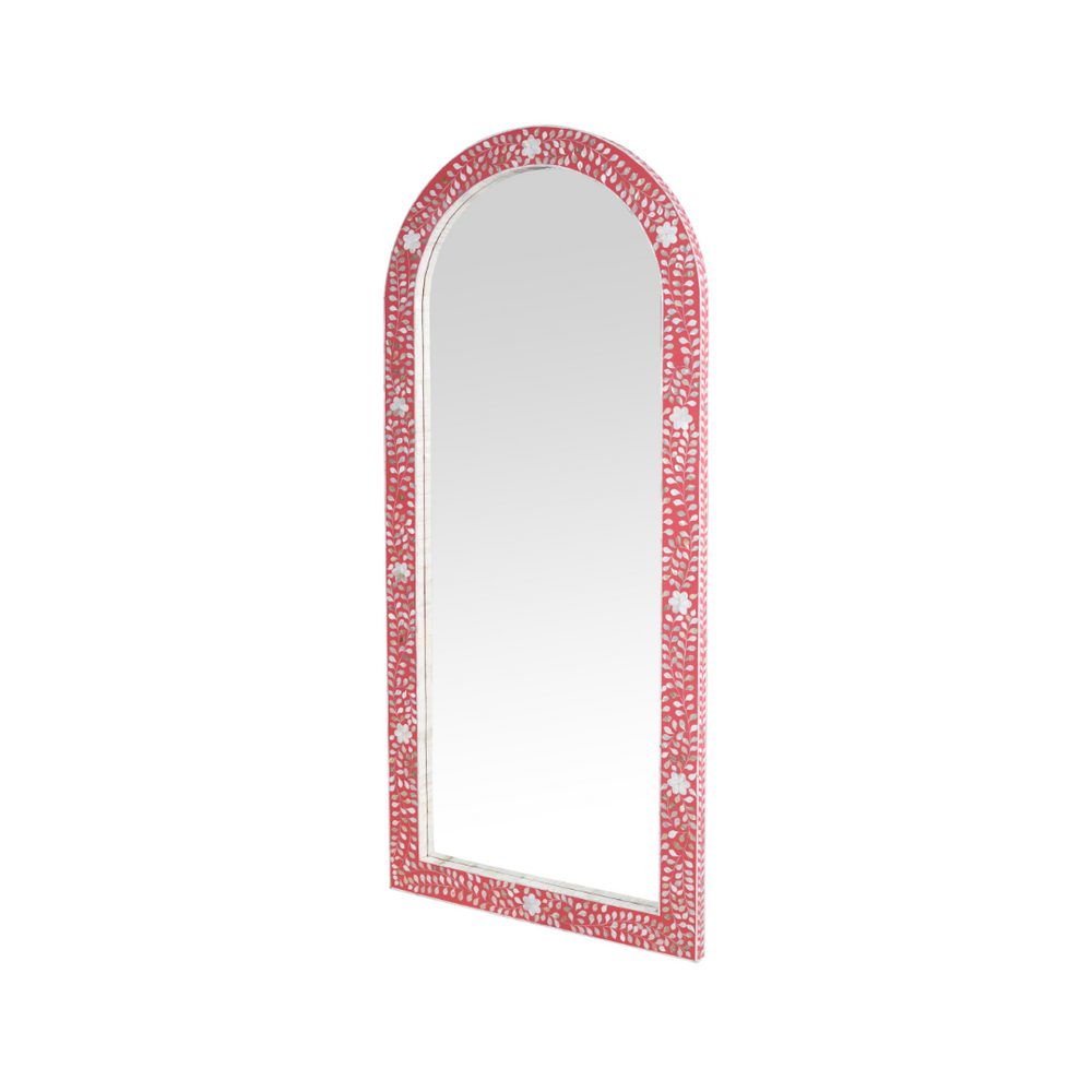 Find the Iris Wall Mirror in Pink Mother of Pearl Inlay Look